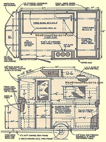 Lightweight Expanding Trailer Plans Build a Vintage Hardside Build a ...